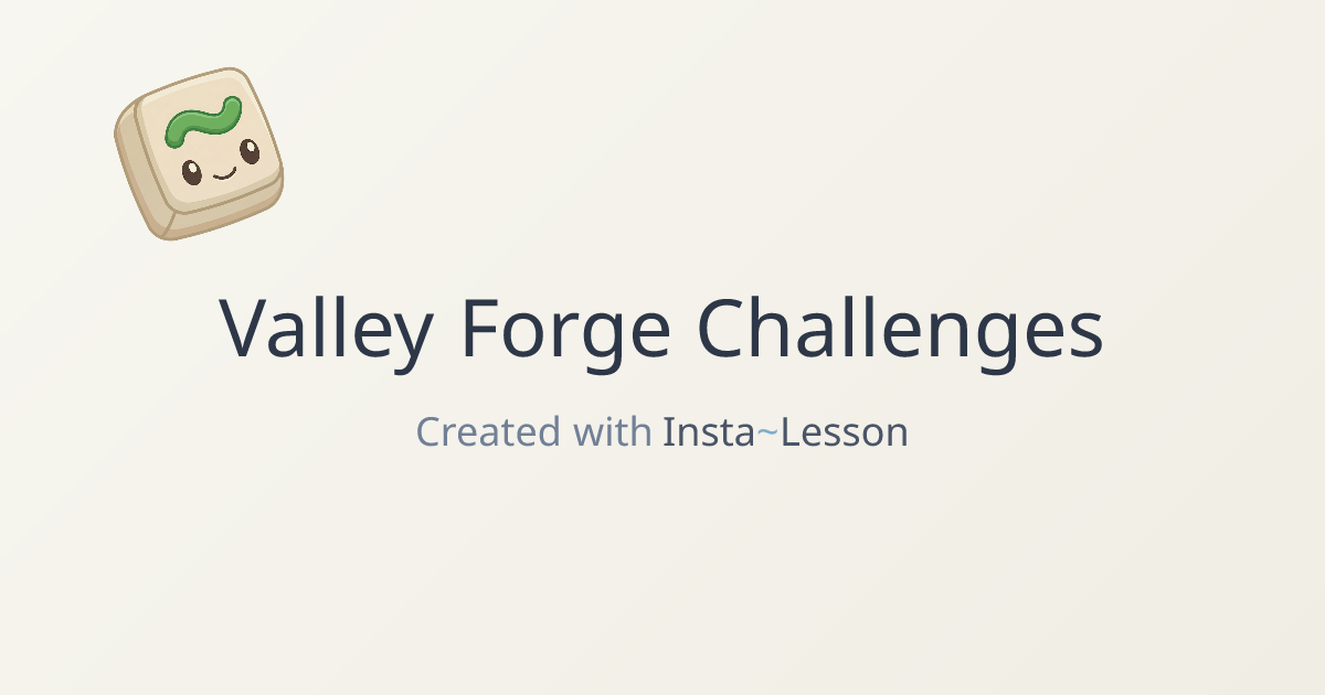 Valley Forge Challenges Lesson Plan for Grade 8th Grade | Free Social ...
