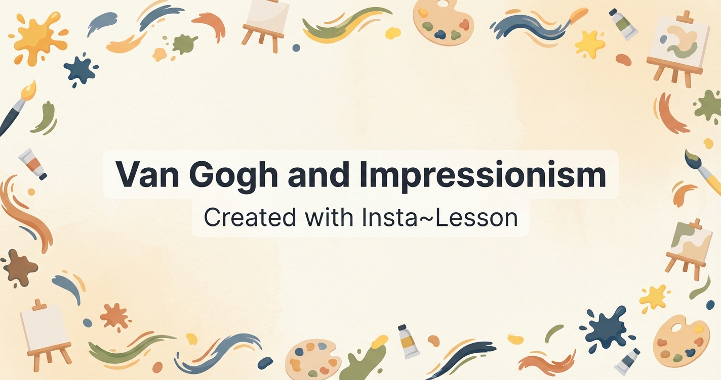 Van Gogh And Impressionism Lesson Plan for Grade 9th Grade | Free Art ...