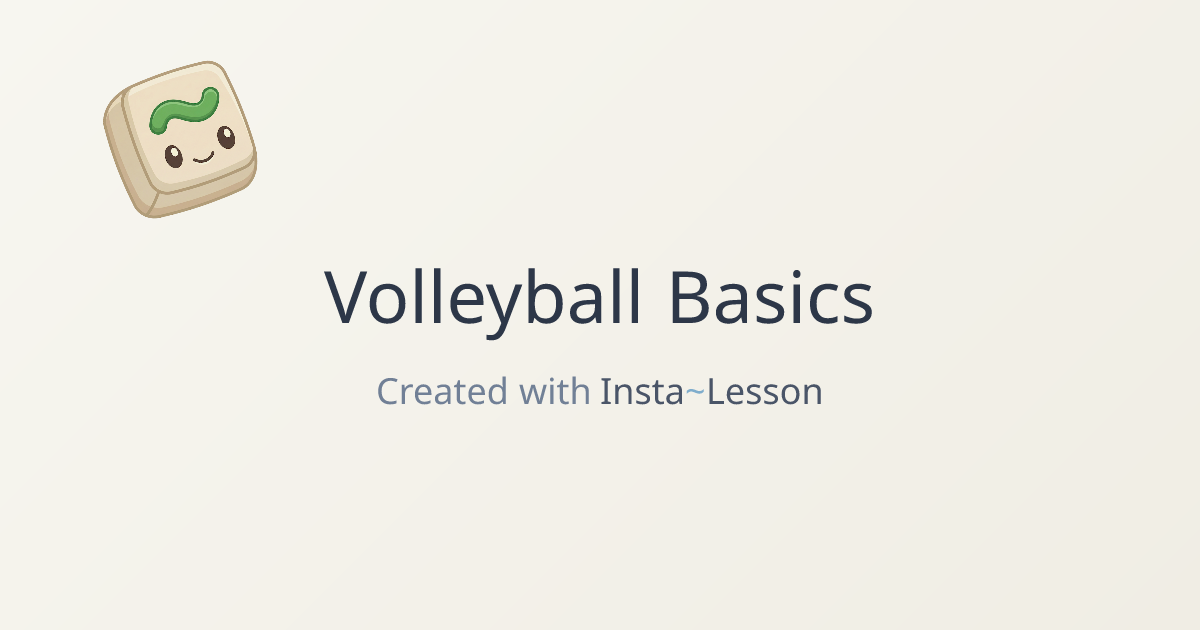 Volleyball Basics Lesson Plan for Grade 7 | Free PE Lesson