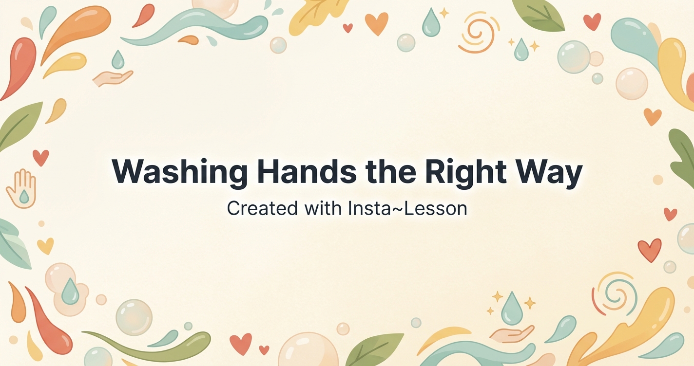 Washing Hands The Right Way Lesson Plan for Kindergarten | Free Health ...