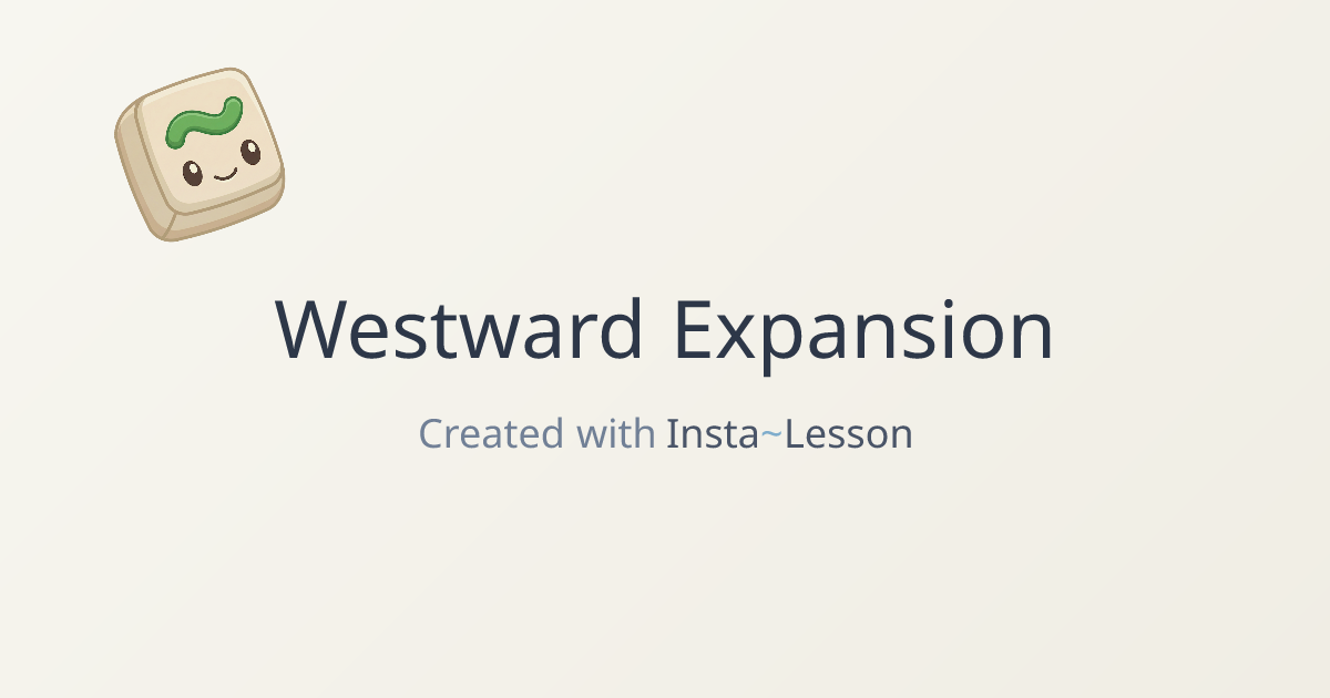 Westward Expansion Lesson Plan for Grade 6 | Free Social Studies Lesson