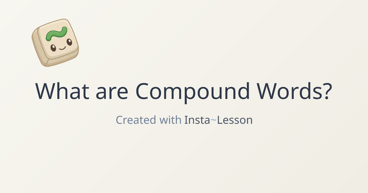 compound words Lesson Plan for 3rd Grade | Free ELA Lesson