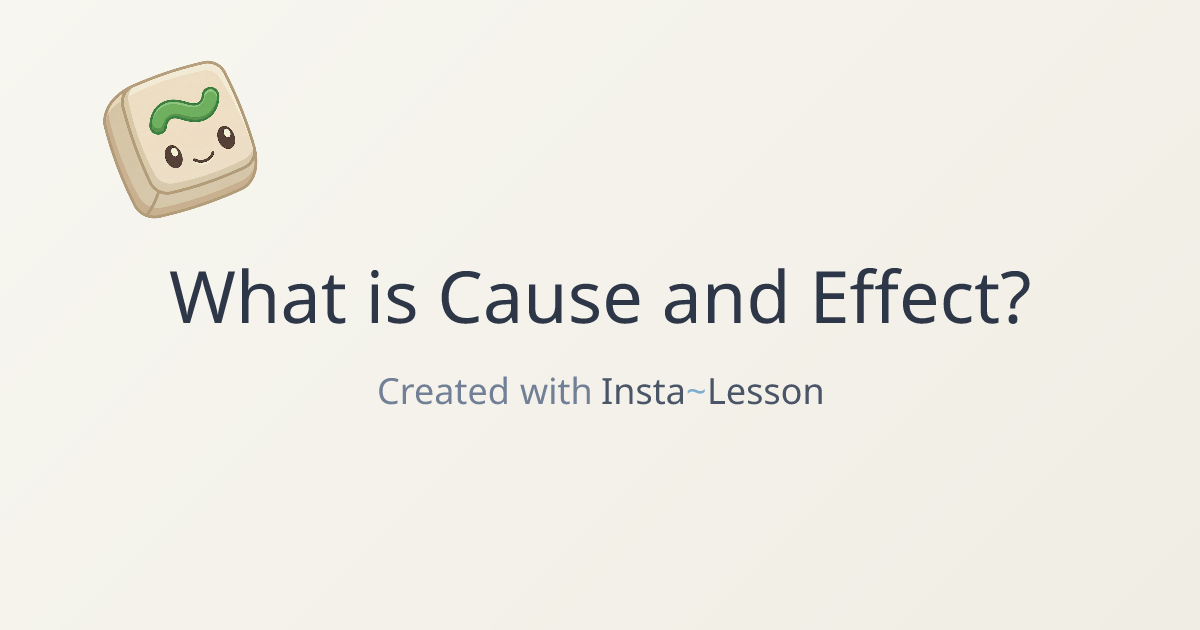 What Is Cause And Effect? Lesson Plan for Grade 11th Grade | Free ELA ...