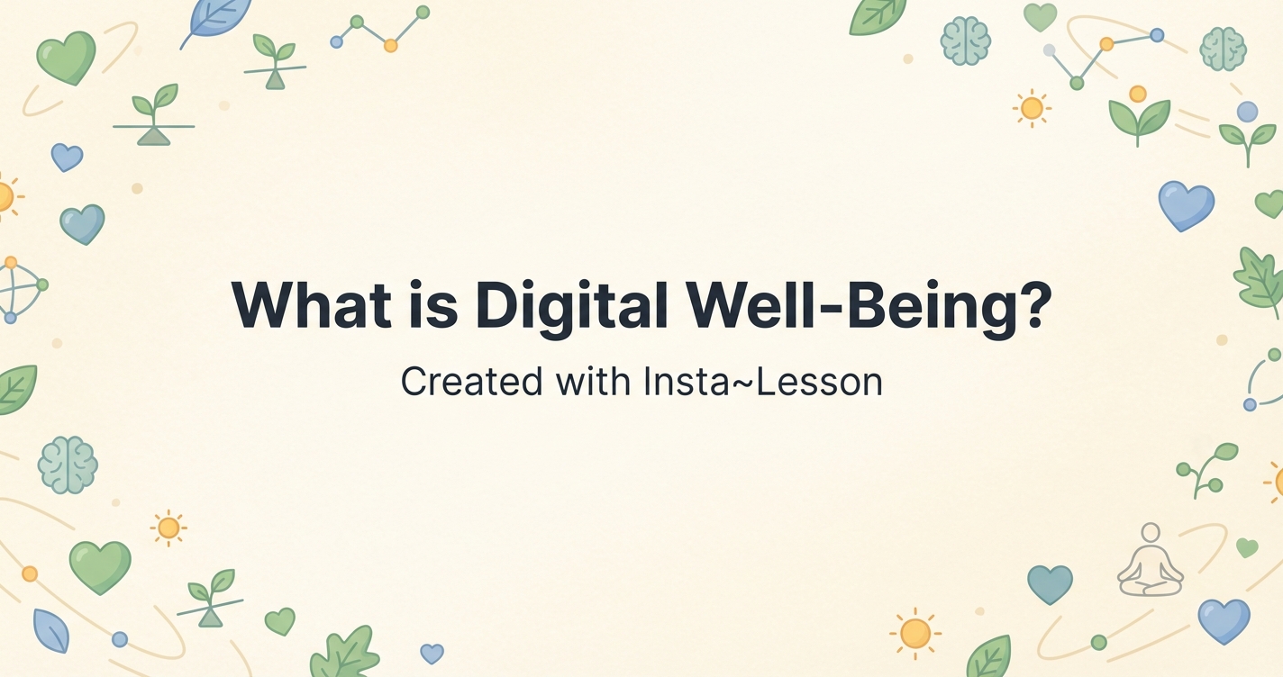 What Is Digital Well-being? Lesson Plan for Grade 5th Grade | Free ...