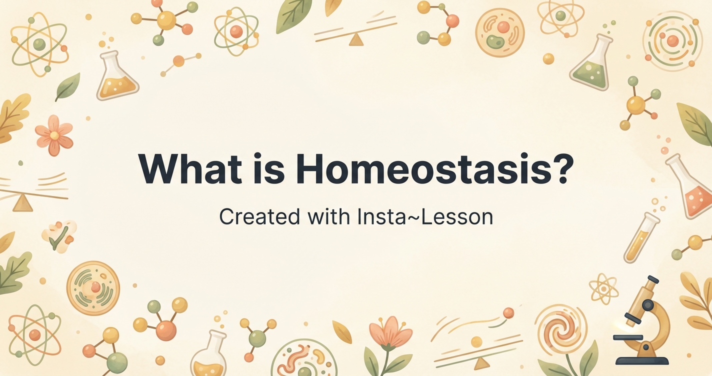 What Is Homeostasis? Lesson Plan for Grade 9th Grade | Free Science Lesson