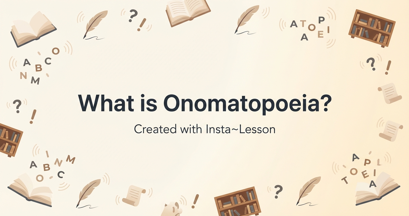 What Is Onomatopoeia? Lesson Plan for Grade 4th Grade | Free ELA Lesson