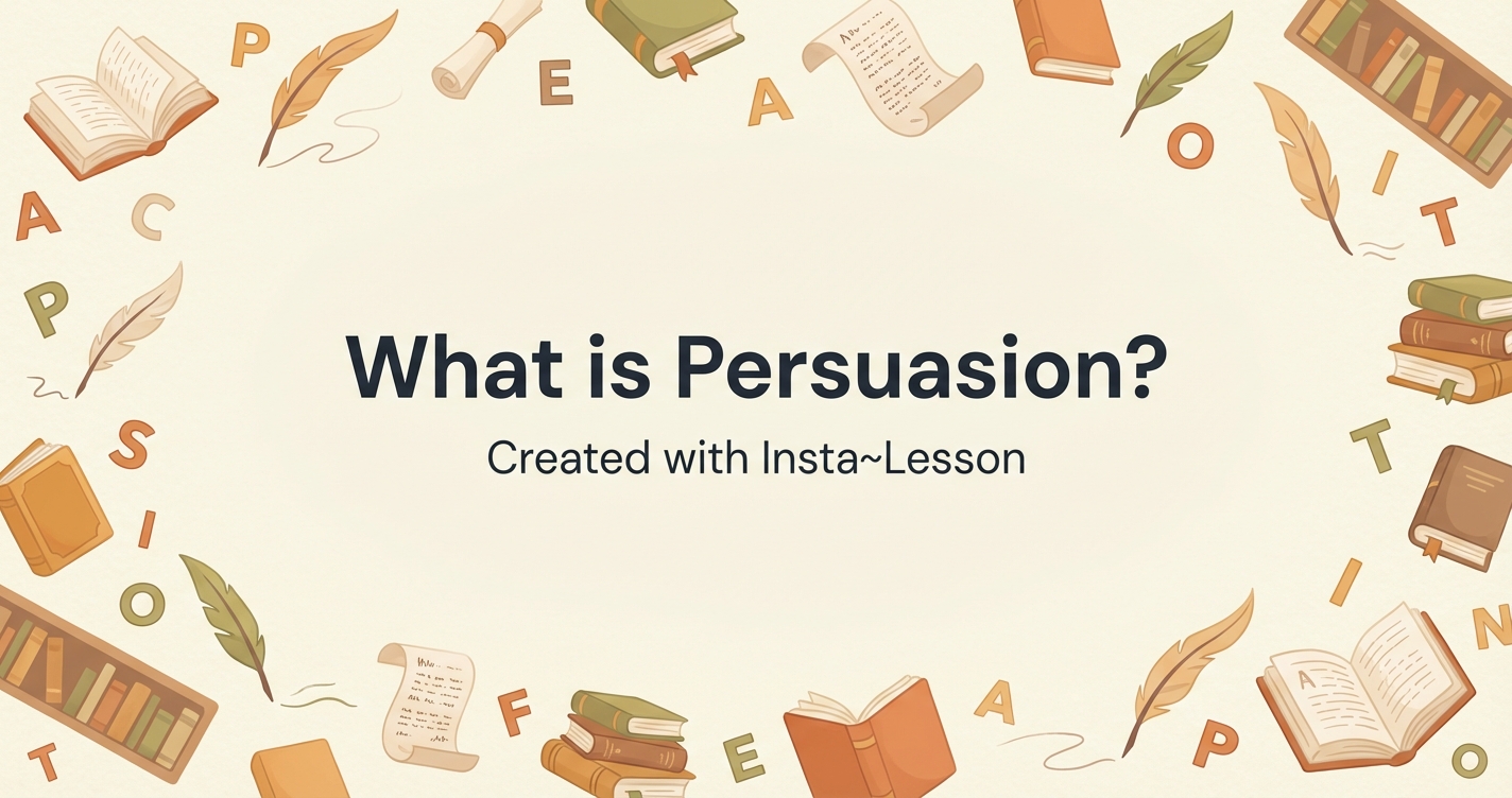 What Is Persuasion? Lesson Plan for Grade 10th Grade | Free ELA Lesson