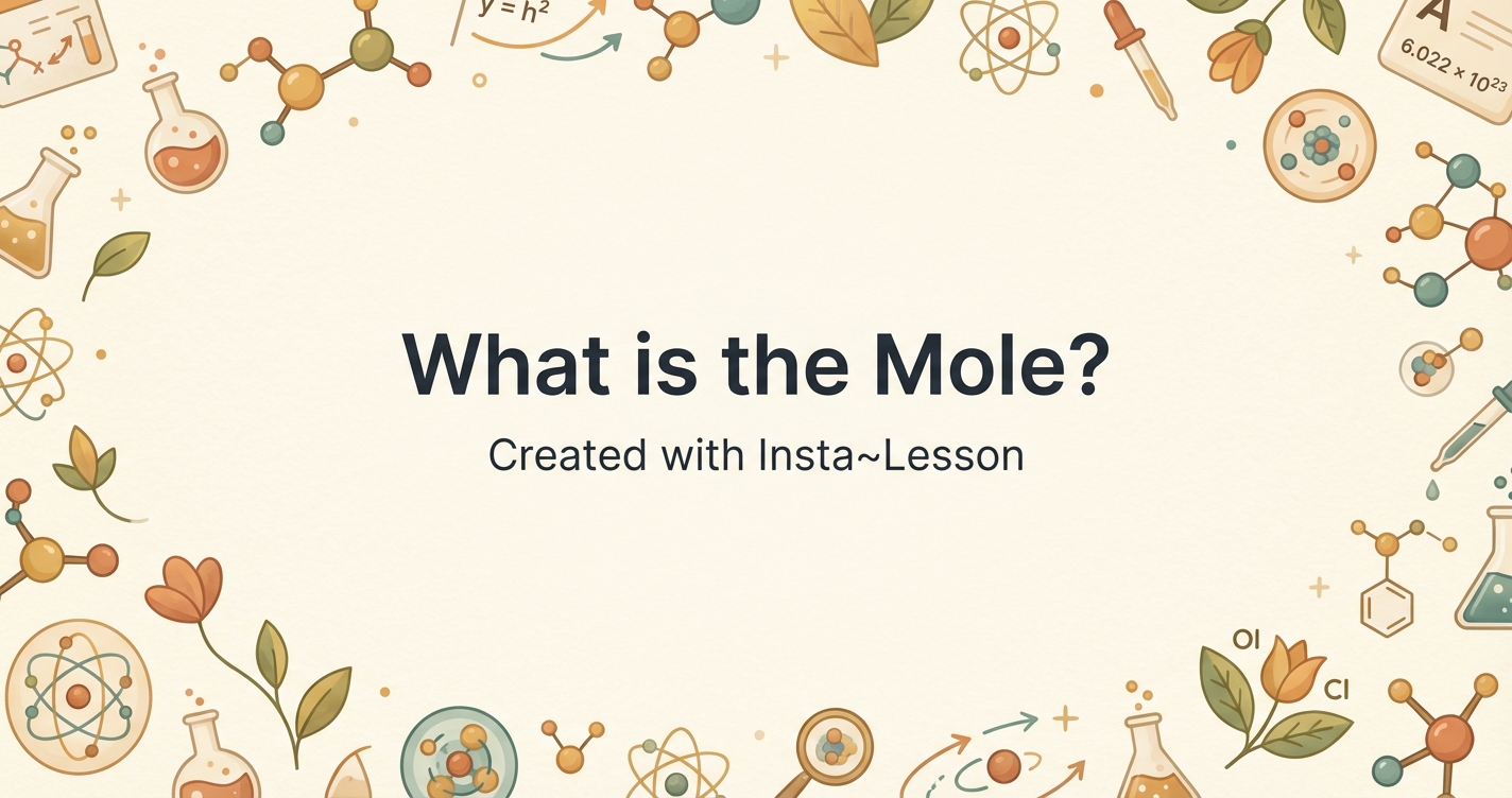 What Is The Mole? Lesson Plan for Grade 11th Grade | Free Science Lesson