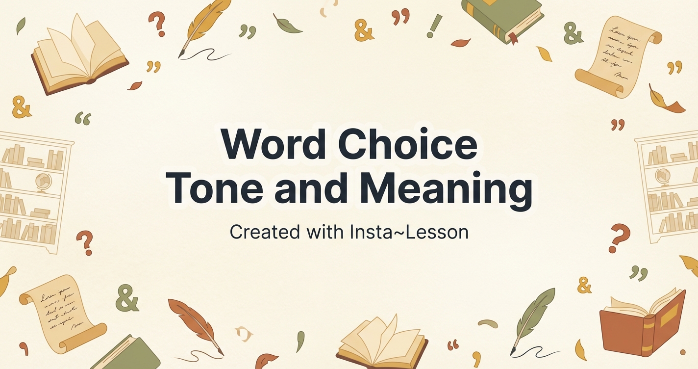 Word Choice Tone And Meaning Lesson Plan for Grade 12th Grade | Free ...