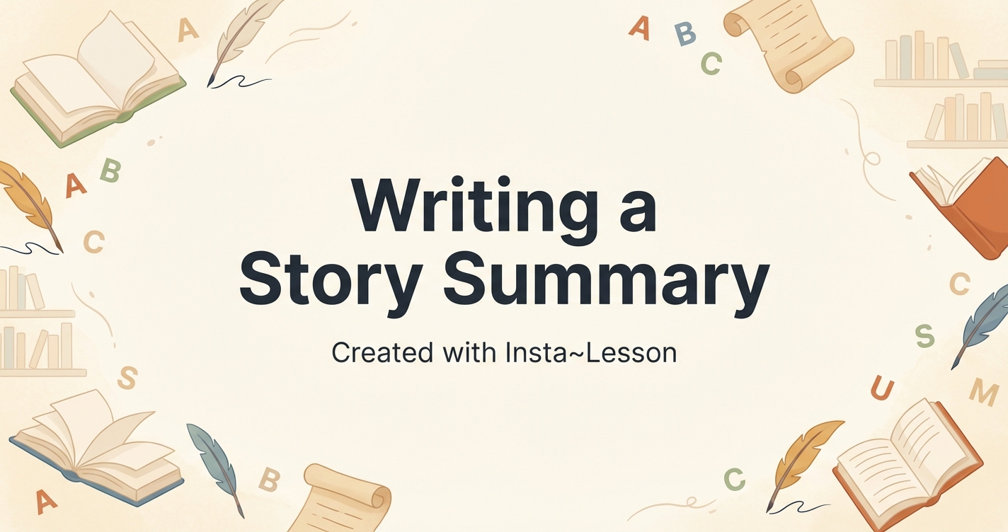 Writing A Story Summary Lesson Plan for Grade 4 | Free ELA Lesson