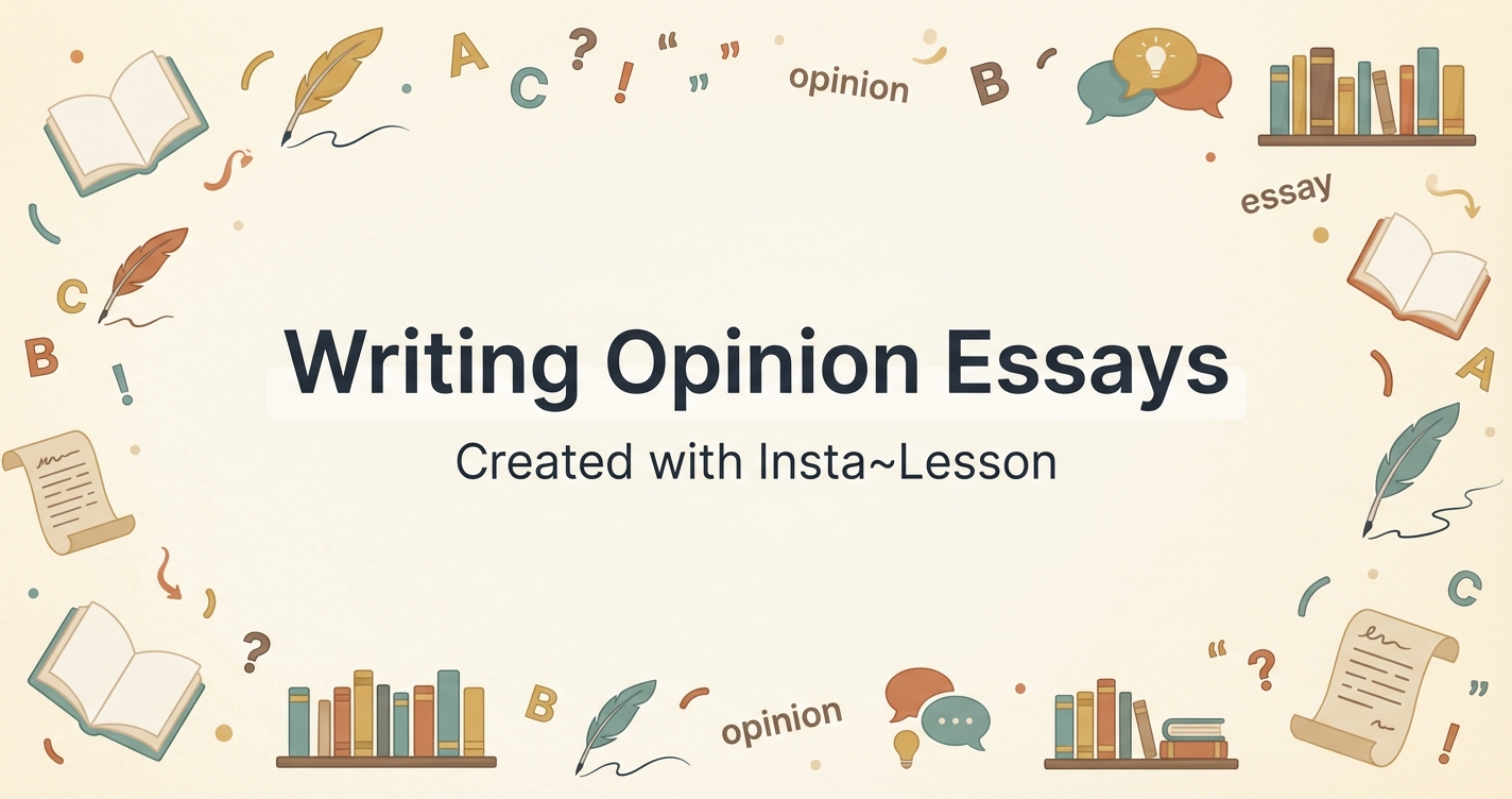 Writing Opinion Essays Lesson Plan for Grade 5th Grade | Free ELA Lesson