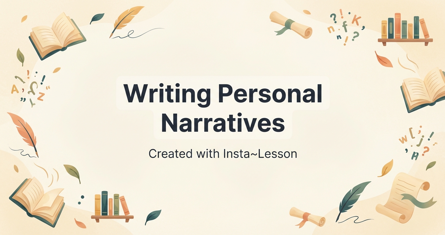 Writing Personal Narratives Lesson Plan for Grade 6th Grade | Free ELA ...